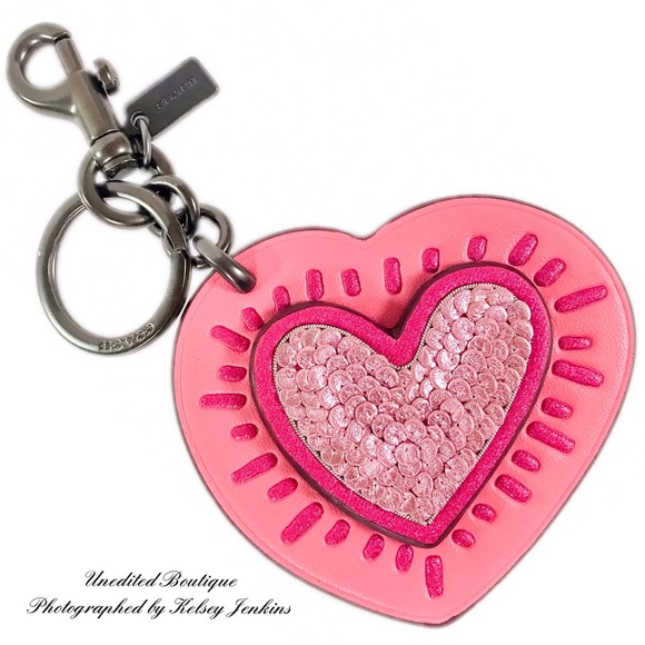 Coach | Accessories | Coach X Keith Haring Heart Bag Charm Keychain ...